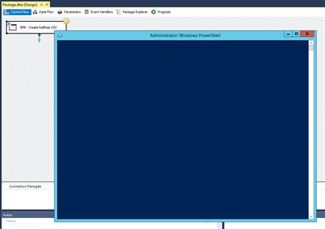 microsoft sql server integration services executing a powershell