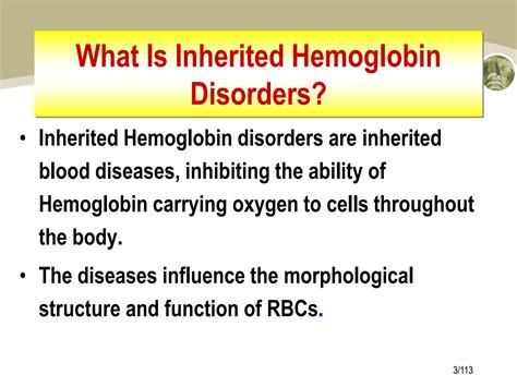Solution Hemoglobinopathy Inherited Disorder Of Hemoglobin