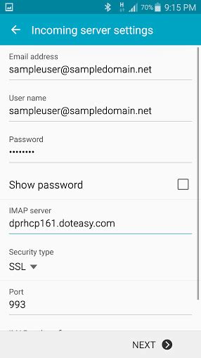 accessing your domain emails on an android device doteasy web hosting