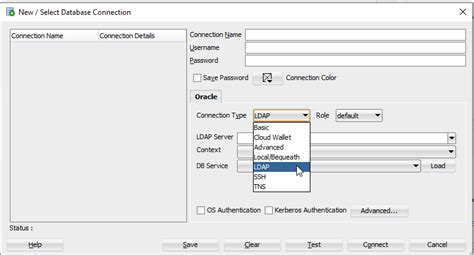 oracle sql plus syntax doesn t connect via ldap within sql developer