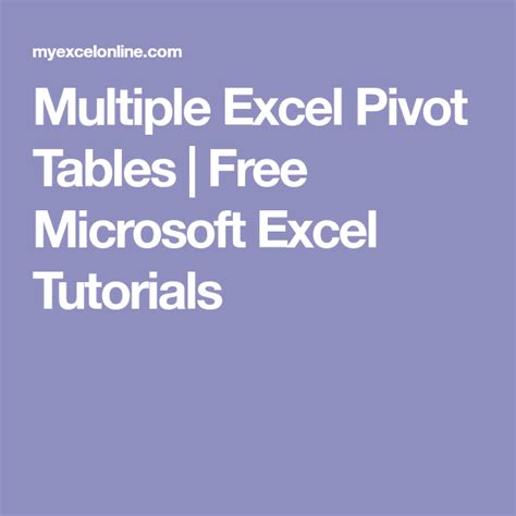 connect slicers to multiple excel pivot tables