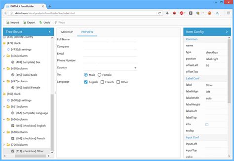 creating registration form with online form builder