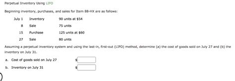 solved periodic inventory using fifo lifo and weighted