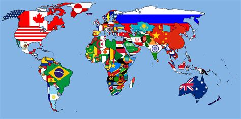 Flag Map World Map With Countries Flags Of The World Amazing Maps My