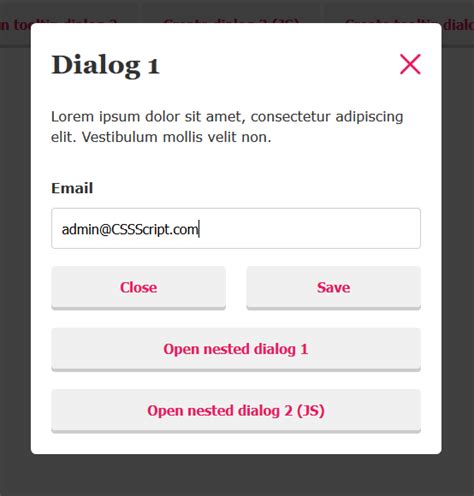 accessible modal dialog component in vanilla javascript a11y dialog