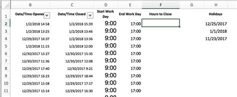 calculating the working hours between two dates excluding weekends and