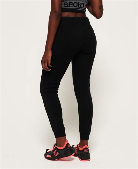 Damen Locker Geschnittene Core Gym Tech Jogginghose Schwarz Superdry De