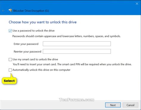 turn on or off bitlocker for fixed data drives in windows 10 tutorials
