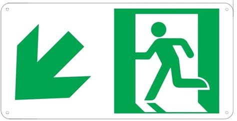 Exit Sign Glowing In The Dark Aluminum Photoluminescent Sign Hpd