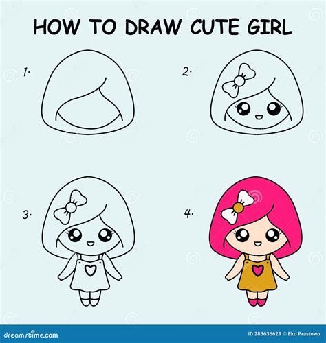 How To Draw Girls Easy And Super Cute Draw Cute Girl On Beach Nbkomputer