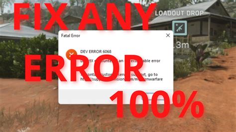 how to fix any error in warzone dev error 6068 6036 6634 etc youtube