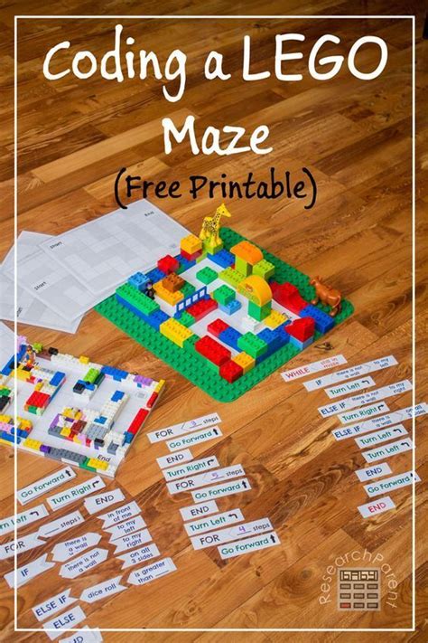 coding a lego maze free printable activity for teaching programming