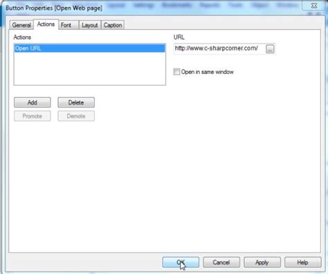 open web page in qlikview using button object