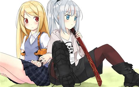 Blonde Sword 1080p Weapon Original Blue Eyes Thigh Highs