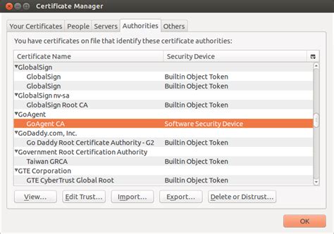 goagent ca certificate test