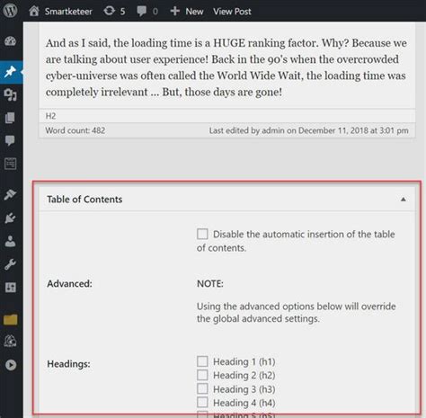 why and how to add a table of content to your wordpress posts and pages