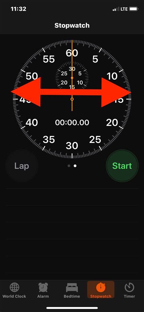 how to use stopwatch on iphone