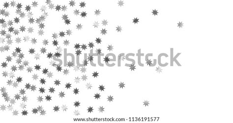 Silver Star Confetti Falling Stars On Stock Vector Royalty Free
