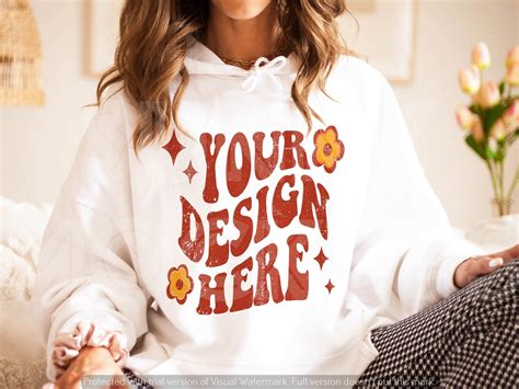 Gildan 18500 Hoodie Model Mockup Oversized Hoodie Mockup Hoodie Model