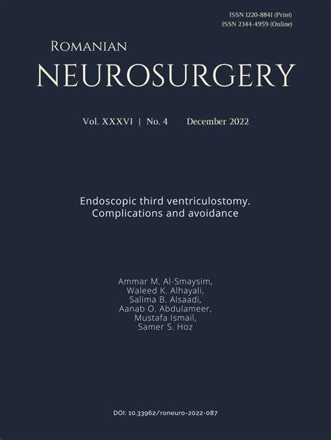 Pdf Endoscopic Third Ventriculostomy Complications And Avoidance