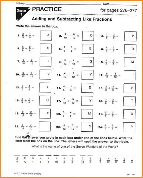 Common Core Math Worksheets Grade 7 Common Core Worksheets