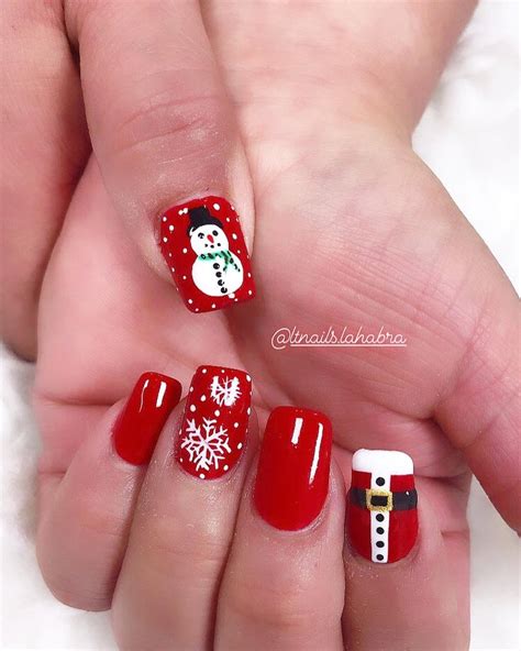 ⛄️ ️ ️ ️🎅 Christmas Gel Nails Christmas Nail Designs Pretty Nail