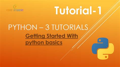 getting started with python basics youtube