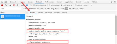 x frame options header not set vulnerability bwods