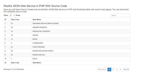 create and consume restful json web service in php