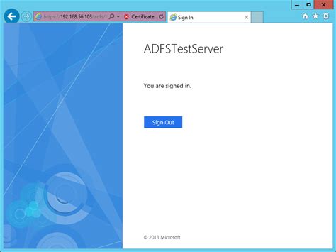 claims based authentication finishing configuration of virtual machine
