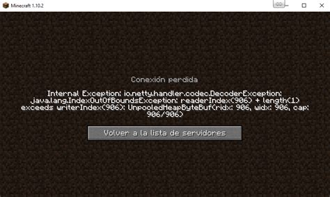 dokumentskabelon internal server error minecraft 1 7 10