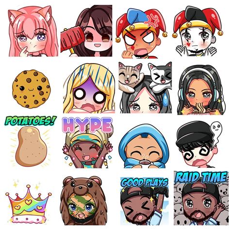 Draw Cute Custom Twitch Emotes And Badges Digital Dra
