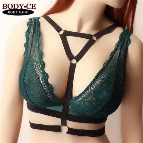 Body Cage Harness Bra Women Sexy Bondage Harness Belt Black Elastic