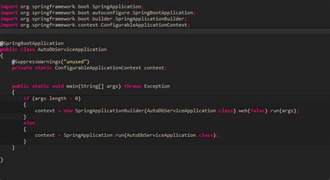 java how to run spring boot application both as a web