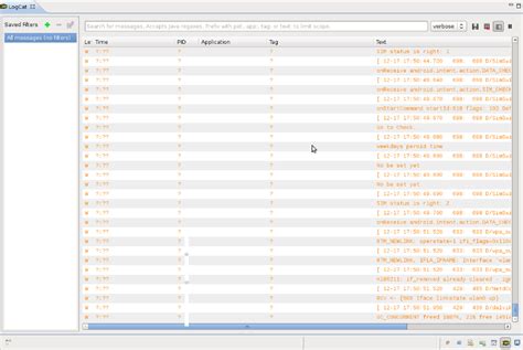 not readable messages logcat eclipse android stack