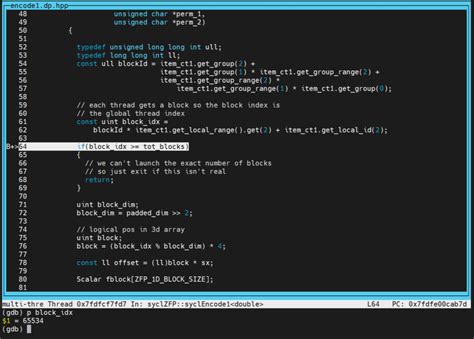 using intel® distribution for gdb to debug sycl zfp compression