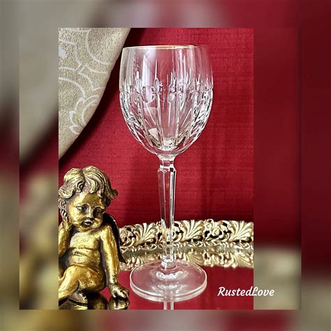Waterford Crystal Grenville Gold Wine Glass Waterford Blown Cut Glass