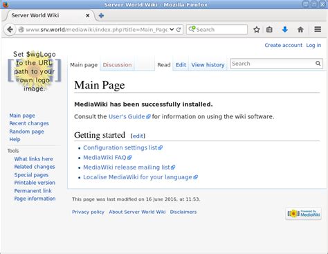ubuntu 16 04 lts apache2 wiki system mediawiki