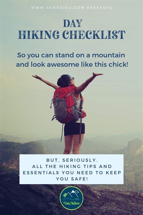 Ultimate Backpacking Checklist For A Day Hike Van Adieu