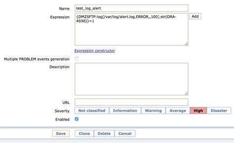 logging log monitoring zabbix