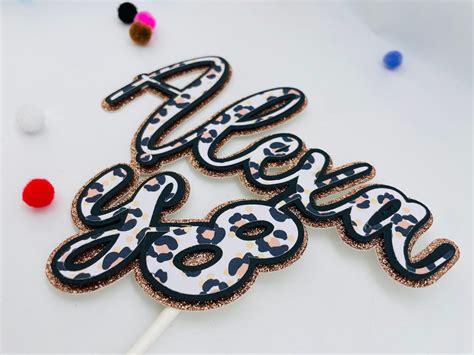 Leopard Print Cake Topper For Birthday Cake Personalised Cake Topper