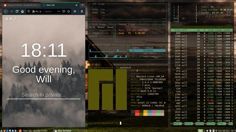 my manjaro xfce i3 r desktops