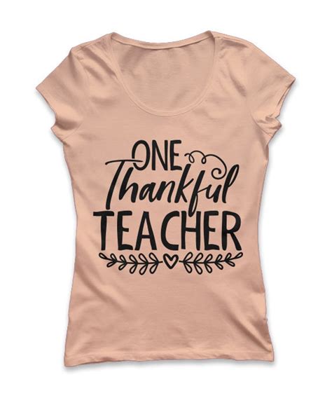 One Thankful Teacher Svg Thanksgiving Svg Teacher Fall Svg Etsy
