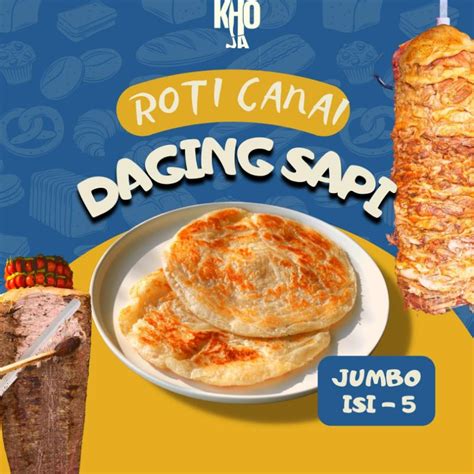 Jual Roti Canai Daging Sapi Medium Isi 10 Jumbo Isi 5 Roti Cane