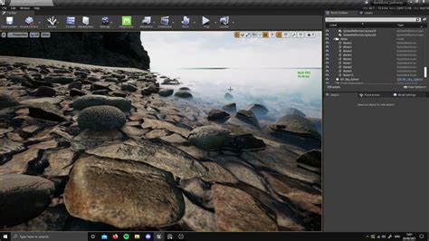 ue4 single layer water with smart displacement and caustics material