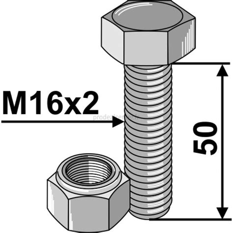 Boulon à Tête Hexagonale à Filet Total Adaptable Avec écrou Freinage