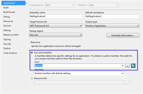 wpf how to add an icon for entire application
