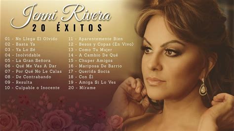 Jenni Rivera 20 Éxitos Youtube Music