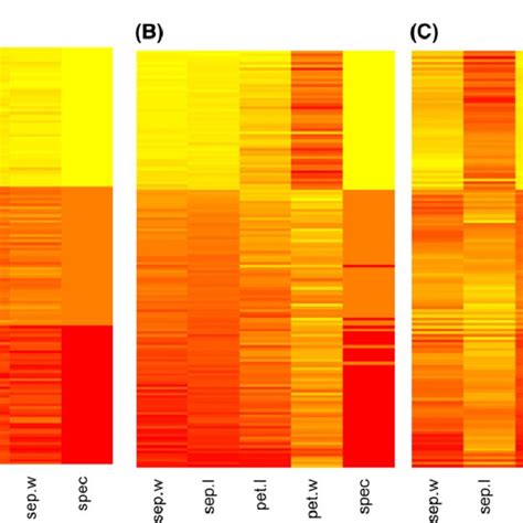 heat maps of the reaction component matrix of the biodiesel dataset