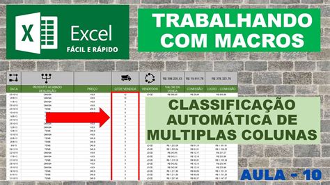 classificaÇÃo de colunas usando macros do excel automatize suas